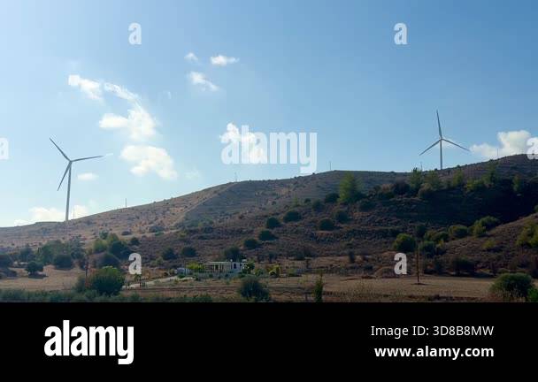 Alternative types of electricity generation, solar panels, wind power ...