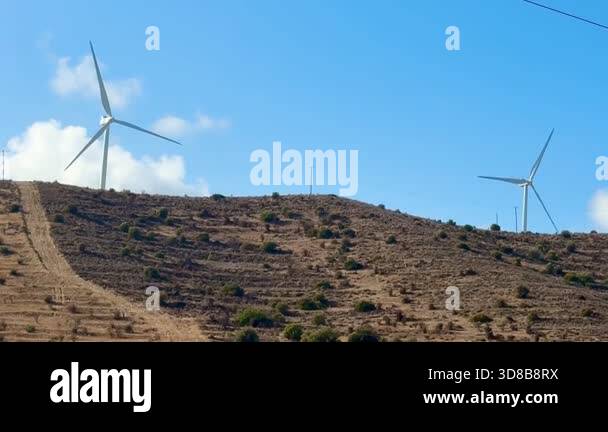 Alternative types of electricity generation, solar panels, wind power ...