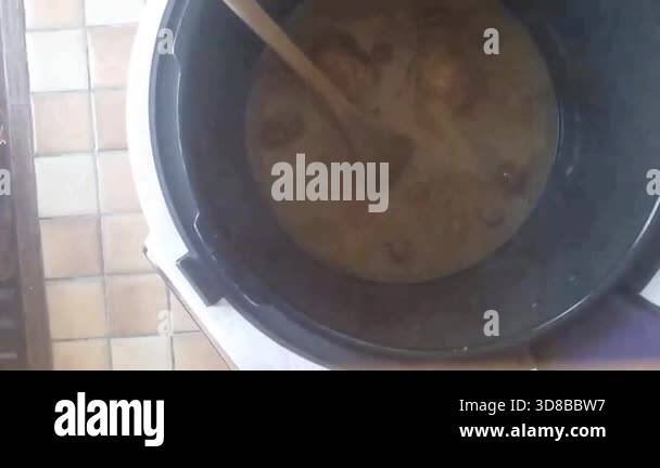 Here's a simple chicken stew I often make for lunch Stock Video Footage ...