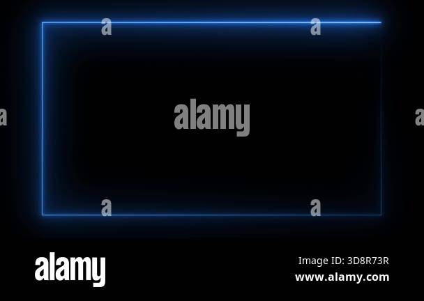 Rectangle glowing neon frame background animation, Glowing neon ...