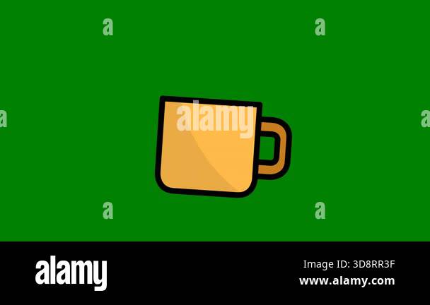 cup of coffee icon. vector illustration Stock Video Footage - Alamy