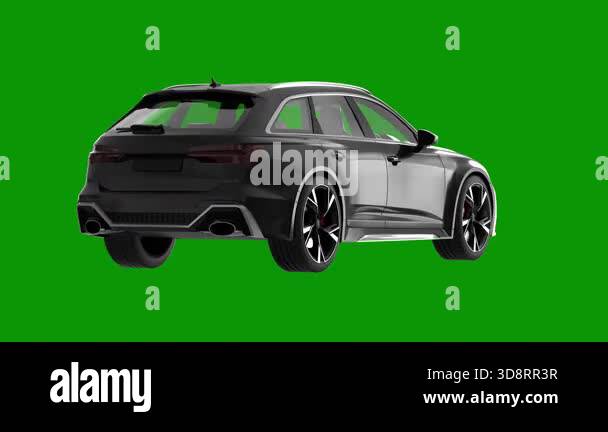 car green isolated on background. 3 d rendering - illustration Stock ...