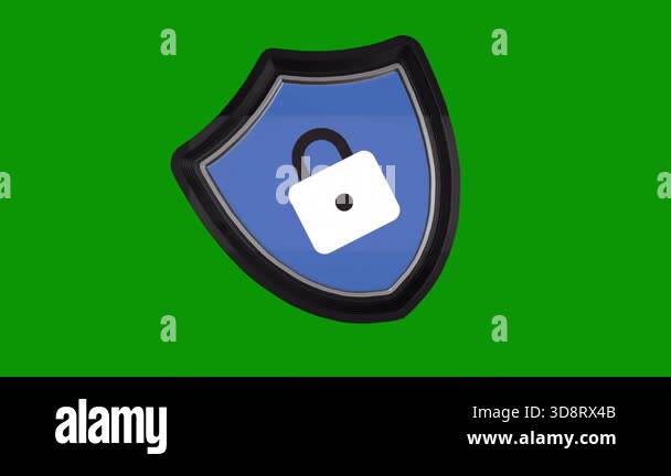 Shield Icon Flat Design Stock Video Footage Alamy
