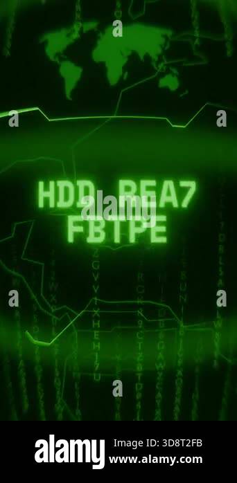 Old green Vertical Retro CRT screen showing text HDD READ ERROR ...