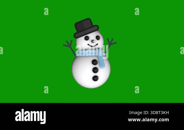snowman 3 d render Stock Video Footage - Alamy