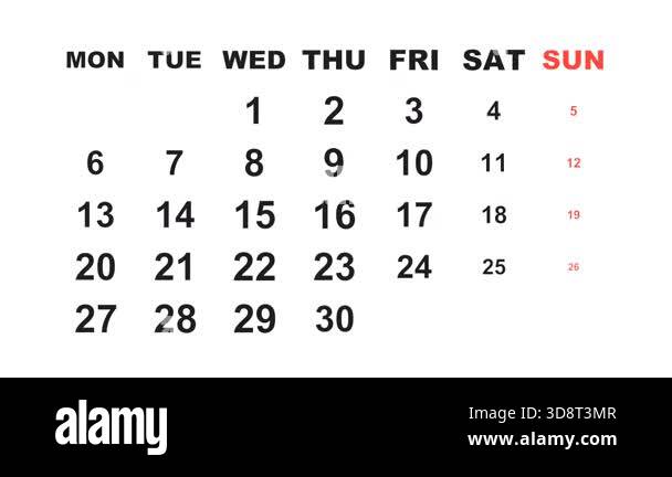April 7, 2026, Animated 2030 planner showcasing April calendar ...
