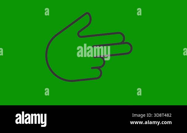 Hand gesture outline vector Stock Videos & Footage - HD and 4K Video ...