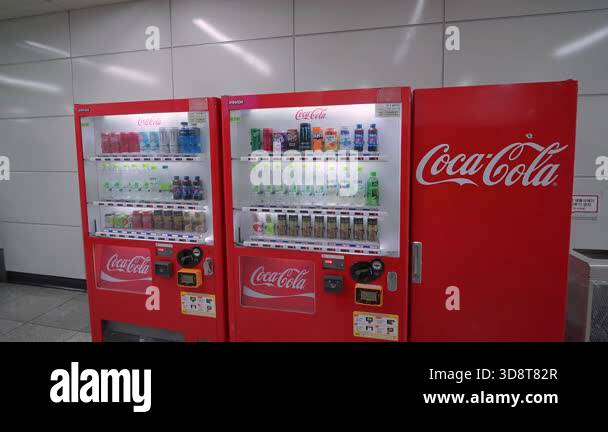 SEOUL, SOUTH KOREA - OCTOBER 11, 2025 - Coca Cola vending machines ...