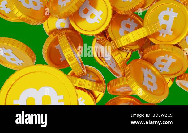 bitcoin coins falling in a pile Stock Video Footage - Alamy
