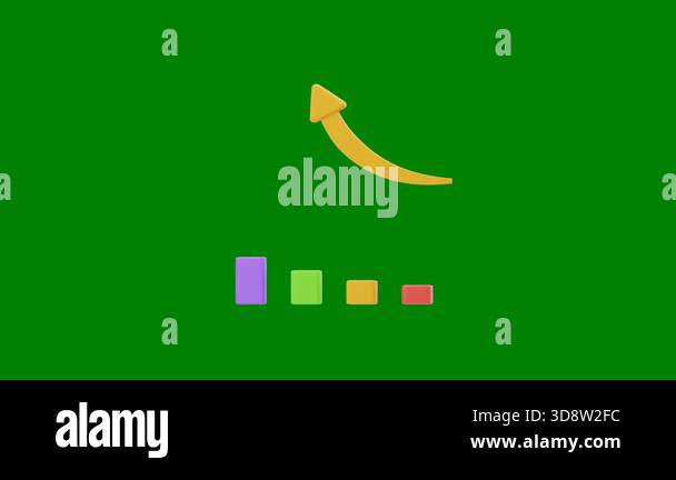 bar chart icon in trendy style isolated background Stock Video Footage ...