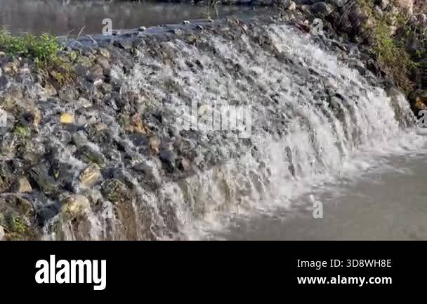 After rain overflowing natural resource of water, stock footage Stock ...