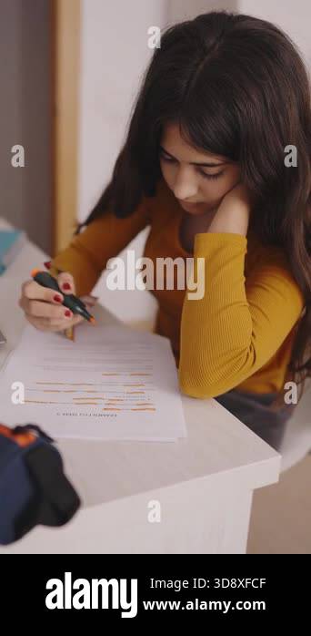 Focused college student reviewing study Stock Videos & Footage - HD and ...
