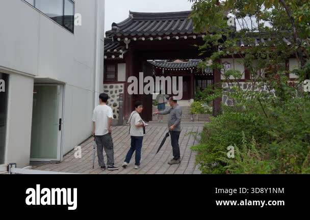 SEOUL, SOUTH KOREA - OCTOBER 11, 2025 - Tourists visit Bukchon Hanok ...
