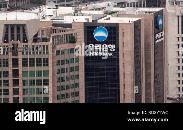 SEOUL, SOUTH KOREA - OCTOBER 11, 2025 - Woori Bank building featuring ...