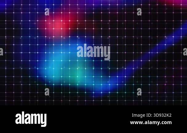 Futuristic Neon Digital Mapping Grid With Smooth Light Blur Movement ...
