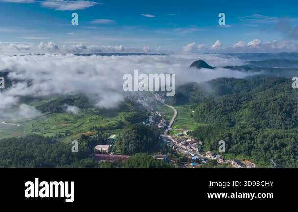 Time-lapse photography of Jiulongshan Forest Park in Anshun, Guizhou ...