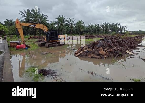 Perak, Malaysia. November 25,2025: Caterpillar Excavator with Hammer ...