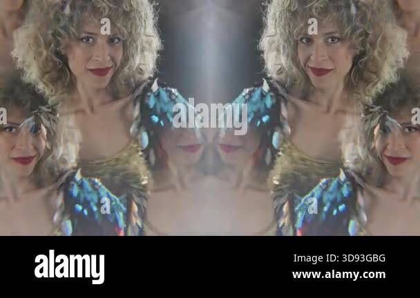 cool female dancer in sparkling costume Stock Video Footage - Alamy