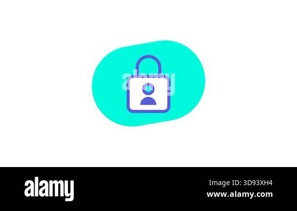 An identity badge icon symbolizing reinforced personal data protection ...