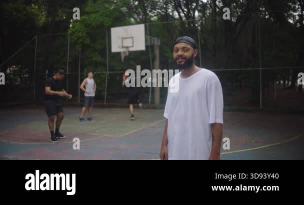 African descent man wearing durag looking calm and confident on ...