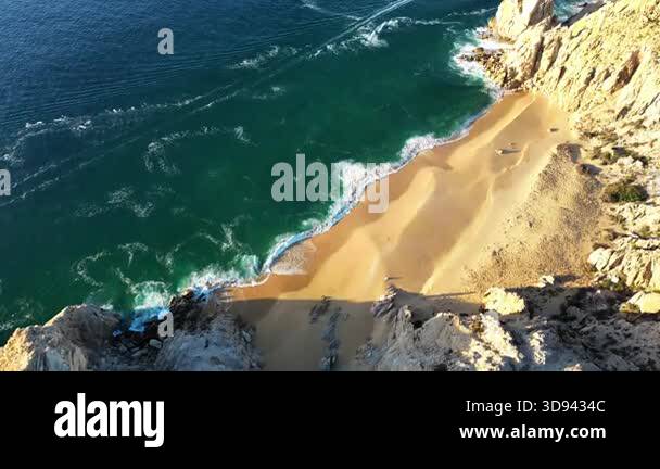 Aerial drone view of Lover's Beach, one of the most famous beaches in ...