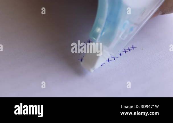 Blue correction pen Stock Videos & Footage - HD and 4K Video Clips - Alamy