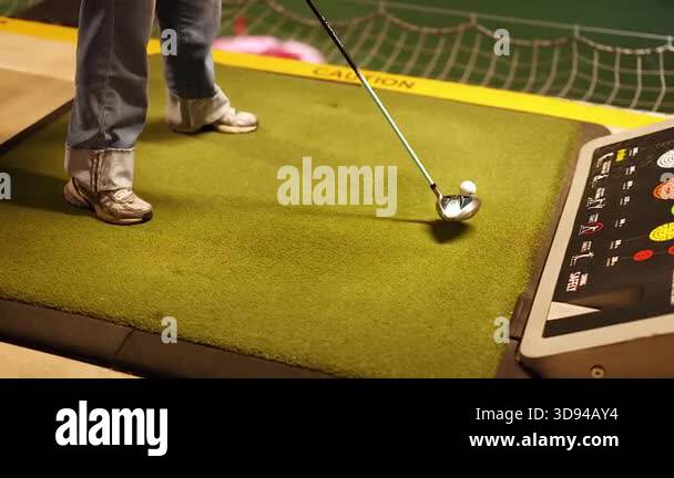 Golf practice session on a putting green Stock Video Footage - Alamy