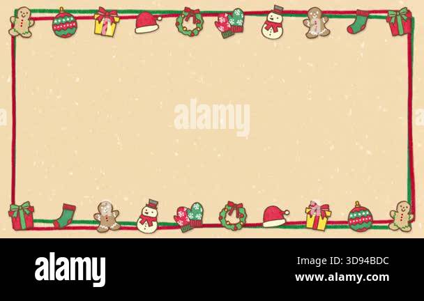 Christmas frame animation on paper background Stock Video Footage - Alamy