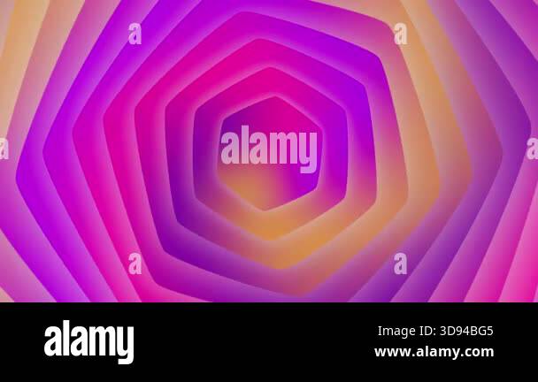 abstract hexagon tunnel animation background loop for visuals and ...