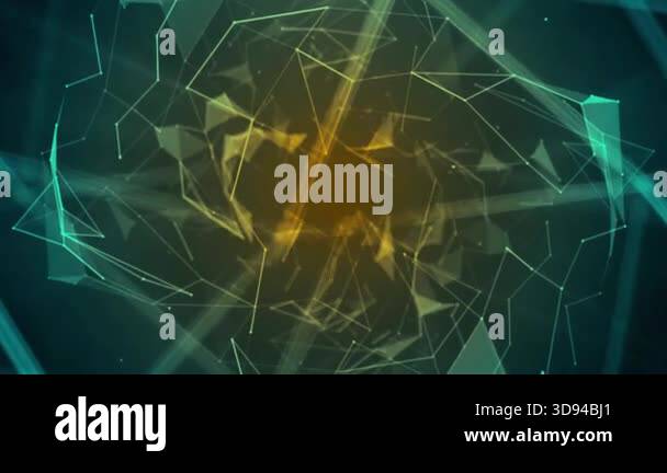 abstract plexus background animation loop for technology and science ...