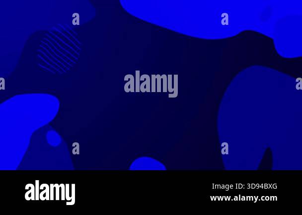 animated blue background with liquid shapes and wavy lines for motion ...