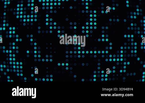 abstract blue digital background animation with glowing dots and circle ...