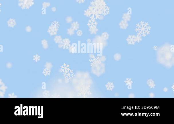 Winter, Christmas and New Year snowfall background. Falling snow 3d ...