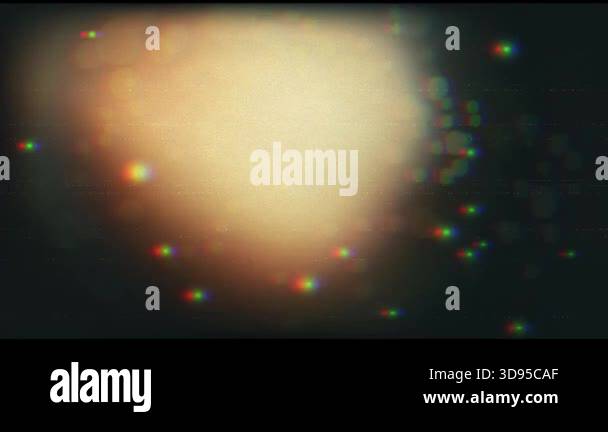 Abstract, golden light leak background with a retro glitch effect ...