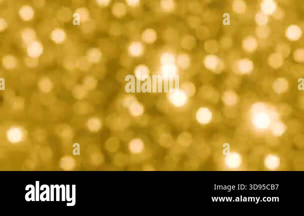 Glitter rain. Gold background with sparkling tinsel and bokeh effect ...