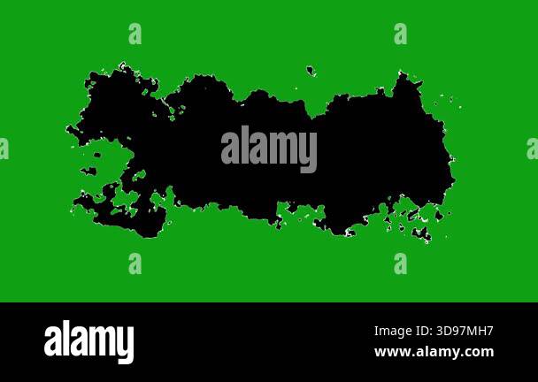 Black watercolor ink drops Falling on textured paper slowly spread out ...