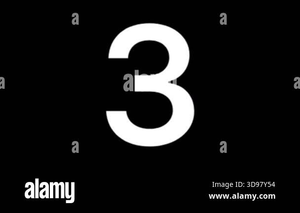 Video countdown sequence: 3, 2, 1, 1, GO. White text on a black ...