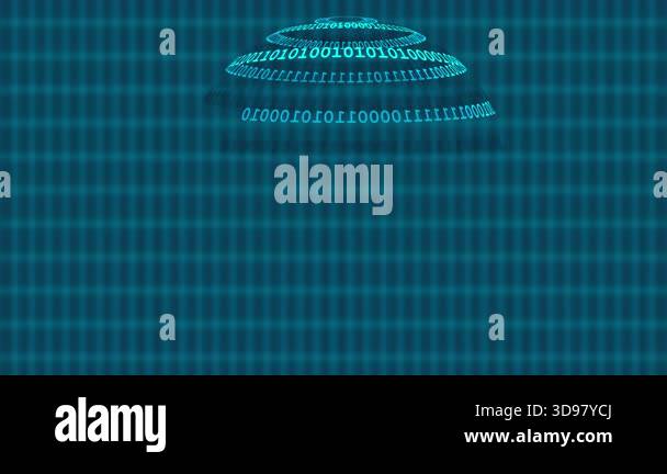 Binary computer code appears on globe shape 4k animation Stock Video ...