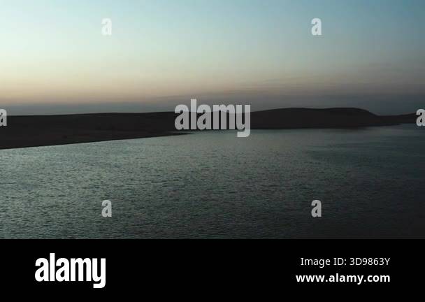 Explore an aerial landscape view of Magic Lake in Fayoum, Egypt ...