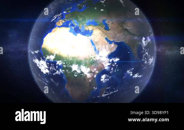 Earth map zoom to Dubai United Arab Emirates from space Stock Video ...