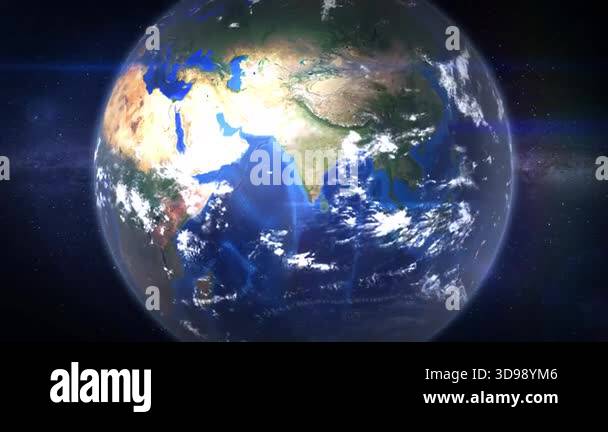 Earth map zoom to Hong Kong city from space Stock Video Footage - Alamy