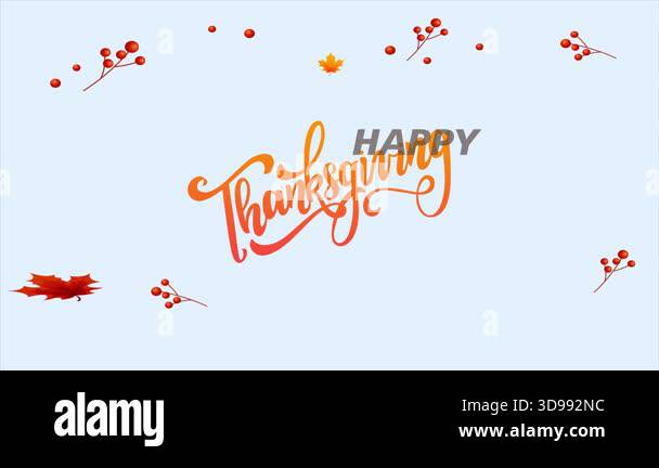 Happy Thanksgiving greeting background with autumn leaves, festive ...