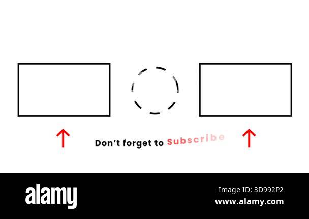 Minimal YouTube end screen template with video placeholders, subscribe ...