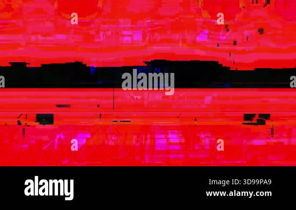Loopable corrupted HUD overlay featuring broken digital grids, noisy ...