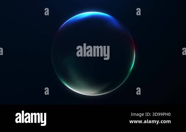 Seamless looping neon orb in green, blue and red tones. Smooth ...