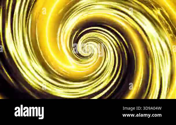 Iridescent gold spiral Optical illusion illustration, abstract loop ...