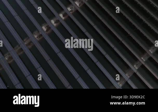 Aerial video of solar photovoltaic panel in North China Plain Stock ...