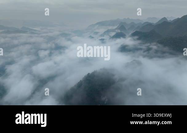 Time-lapse photography of the beautiful rural scenery of Libo County ...
