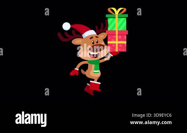 Reindeer running christmas cartoon Stock Videos & Footage - HD and 4K ...
