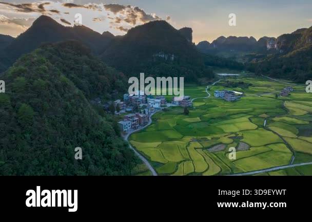 Time-lapse footage of rural scenery in Libo County, Guizhou, China ...